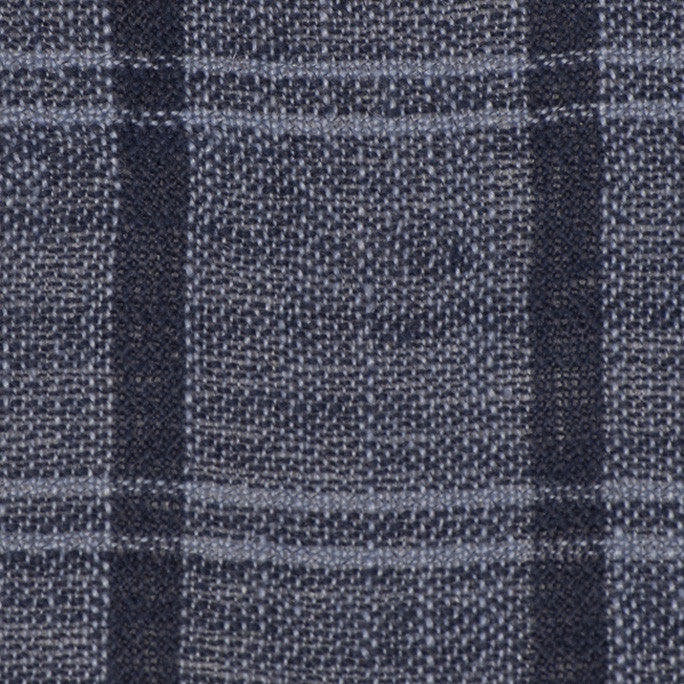 Blue Check Linen Open Weave 73 – Fabrics4Fashion