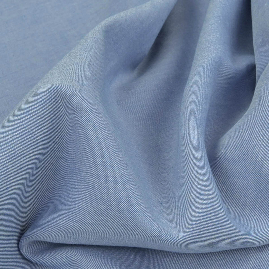 Blue Twill Linen Blend Fabric 3487 – Fabrics4Fashion