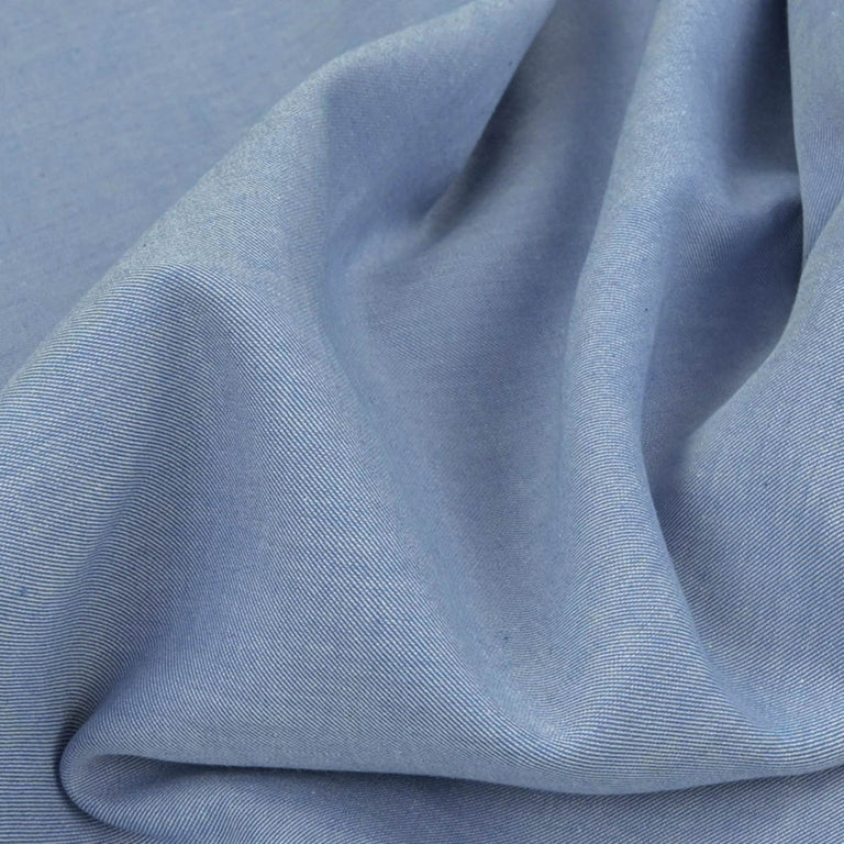 Blue Twill Linen Blend Fabric 3487 – Fabrics4Fashion