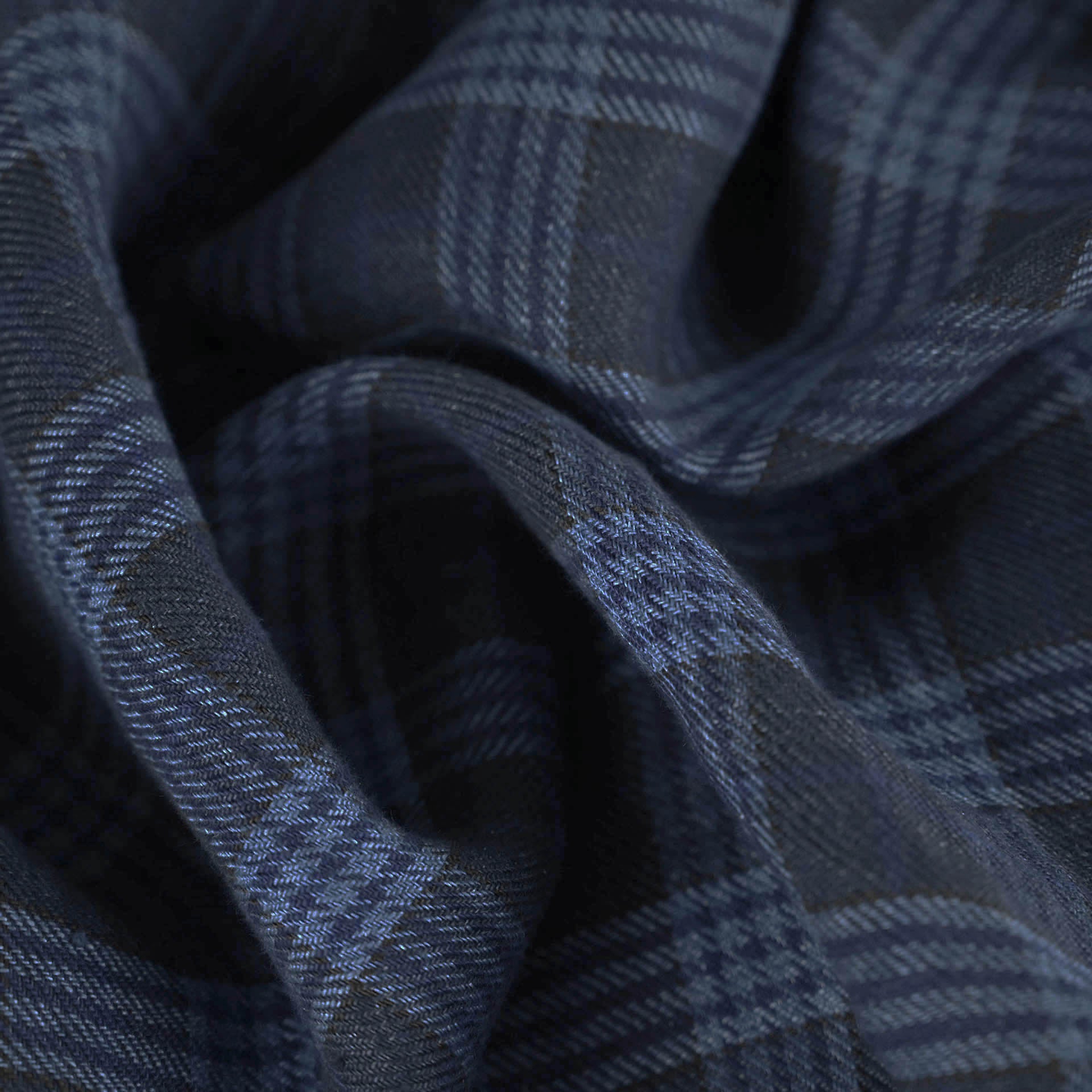 Blue Check Linen Fabric 4121 – Fabrics4Fashion
