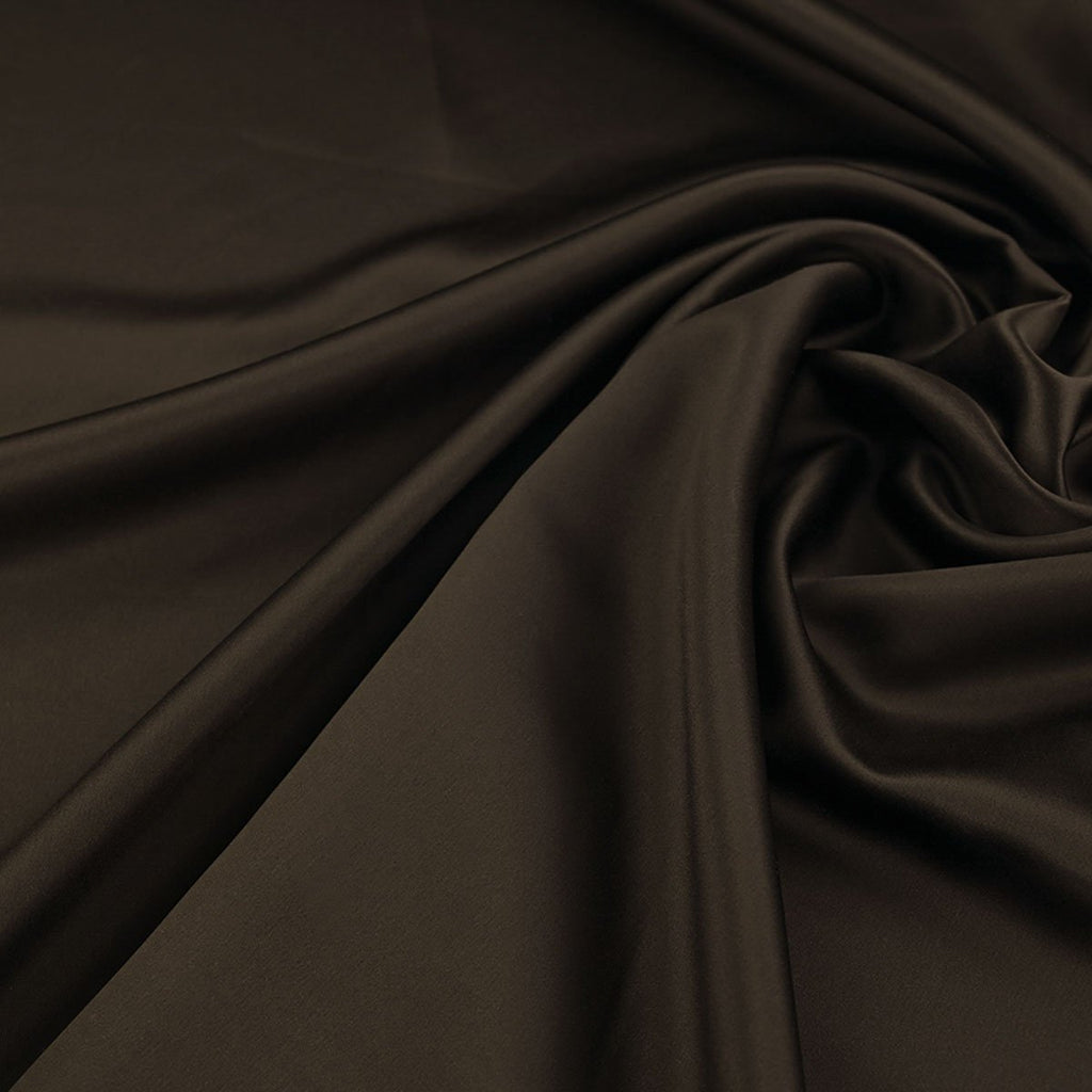 Chocolate Brown Satin Fabric 96519 – Fabrics4Fashion
